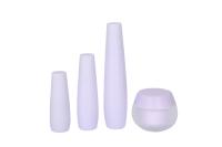 China Bulb Shape PE Cosmetic Pump Bottle 100ml Acrylic Skincare Set packaging for sale