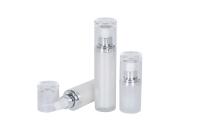 China Heavy Wall Acrylic Lotion Bottle Round Cream Jar 30g Skincare Cosmetic Set for sale