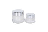China 200ml Cosmetic Acrylic Toner Bottle Skincare Set Packaging With 15g Face Cream Jar for sale
