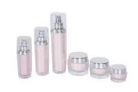 China PMMA Lotion Pump Bottles 15g Face Cream Jar Skincare Set 30ml for sale