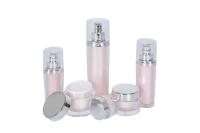 China PMMA Lotion Pump Bottles 15g Face Cream Jar Skincare Set 30ml for sale