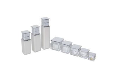 China 100ml Square Lotion Pump Bottle 10g Lip Cream Jar Cosmetic Packaging For Skincare for sale