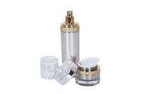 China Travel Skin Care Set 30ml Cylinder Cosmetic Pump Bottle 50g Facial Treatment Cream Jar for sale