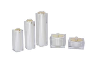 China 100ML Airless Cosmetic Pump Bottle Cream Jar For Daily Face Moisturizing Skincare Set for sale