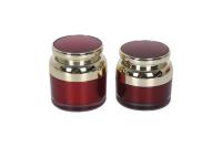 China Round PMMA Cosmetic Packaging Set 50ml Skincare Cream Lotion Bottle for sale
