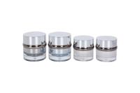 China 150ml PMMA Cosmetic Pump Bottle With Face Cream Jar Daily Skincare Set for sale
