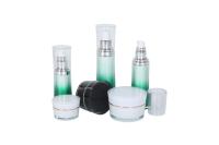 China Cosmetic Serum Acrylic Lotion Bottle Skin Care Cream Jar Packaging Set for sale