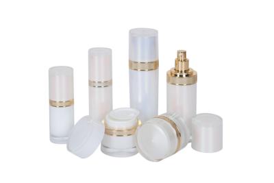 China 30g / 50g Acrylic Face Cream Jar 120ml Plastic Lotion Bottle Skincare Set for sale