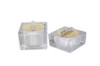 China Acrylic Square Lotion Pump Bottle Cream Jar 30 / 50g With Holder Family Set for sale