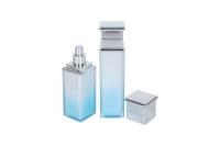 China 80 / 100ml Square Acylic Serum Lotion Bottle Skincare Cosmetic Set Cream Jar for sale