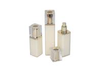 China Eco Friendly Square Acrylic Lotion Pump Bottles Cream Jars Skincare Combination Set for sale