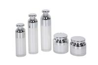 China Cosmetic Lotion Serum Bottle With Mouth Cover Skincare Family Set for sale