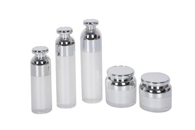 China Cosmetic Lotion Serum Bottle With Mouth Cover Skincare Family Set for sale