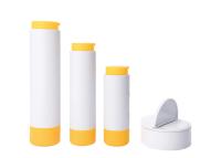 China 100ml Rotary Plastic Bottle Clamshell Cream Jar With Scoop for sale
