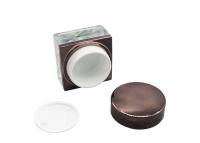 China Cosmetic Square Lotion Bottles Cream Jars Acrylic Skincare Set for sale