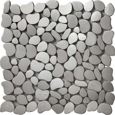 China Skid Pebble Design Metal Backsplash Tiles , 2x2 Metal Accent Tiles For Home Decoration for sale