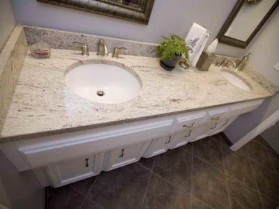 China Indian Kashmir White Granite Countertops , Commercial Granite Kitchen Worktops Dishwasher for sale