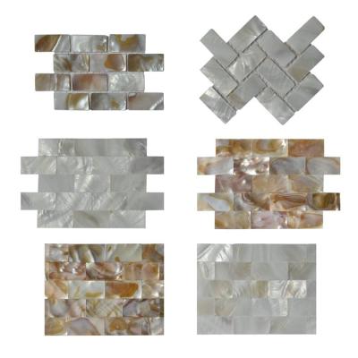 China Contemporary Unique 3D Shell Mosaic Tile Patio Table Mosaic 2mm Thickness for sale