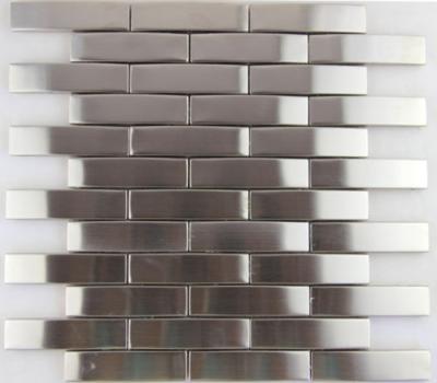 China 3d Arch Stainless Steel Mosaic Tile Backsplash , Stainless Steel Kitchen Tiles 8mm Thick for sale