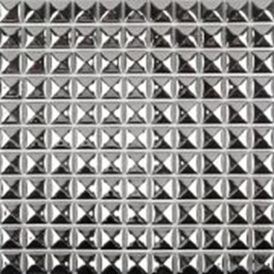 China Decorative Silver Metallic Floor Tiles , Solid Mirror Metallic Mosaic Bathroom Tiles for sale