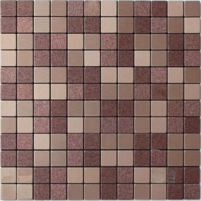 China Light Purple Beige Solid Face Metallic Mosaic Tiles Self Adhesive for sale