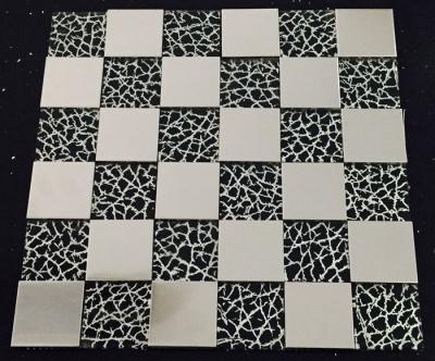 China SS Square Metallic Mosaic Tiles Glass Sheets For Kitchen Countertop for sale