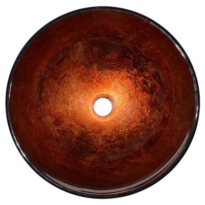China Modern Artistic Glass Bowl Bathroom Vanity Sinks , Colored Bathroom Lavatory Sinks for sale