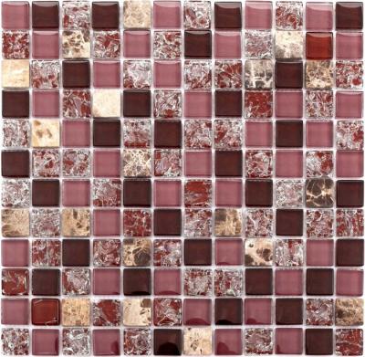 China Wall Decoration Kitchen Backsplash Mosaic Tiles Square Stone Marble Stickers for sale