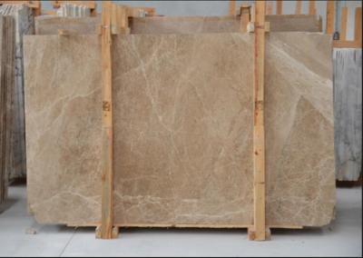 China Light Cream Engineered Stone Countertop , Polished Marble Tile Kitchen Countertops for sale