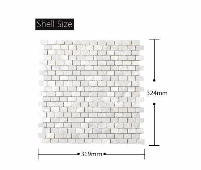 China Morden Luxury White Pearl Mosaic Tile Brick Design For Wall Cabinet Chair for sale