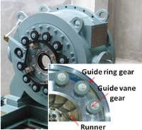 China Cylindrical 1.0m3/S 80m Head Reversible Francis Turbine for sale