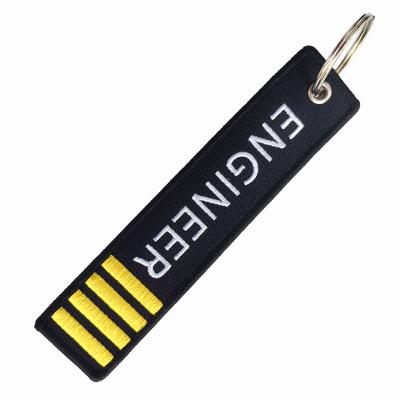 China Fashion Trinket Double Sided Embroidery Keychain Flying Enthusiast Gift Fashion Accessory Gifts For The Crew for sale