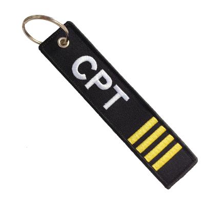 China CPT Double Sided Embroidery Keychain Flying Enthusiast Gifts Fashional&Durable Gifts for Men for sale