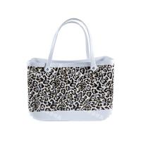 China Leopard Design Waterproof Rubber Beach Tote Flexible Material Resists Wear for sale