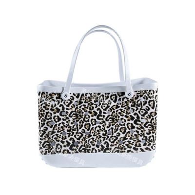 China Leopard Design Waterproof Rubber Beach Tote Flexible Material Resists Wear for sale