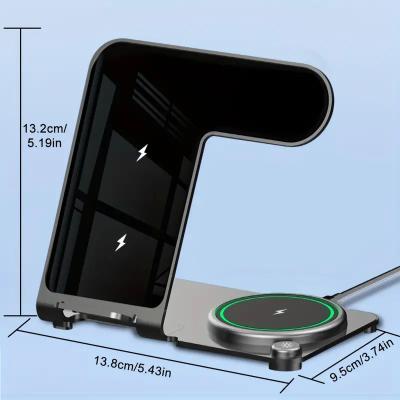 China Multifunction Cool Electronic Gifts Portable 15w Wireless Charger Stand Foldable for sale