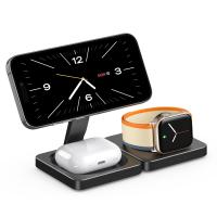 China Multifunctional Intelligent Wireless Magnetic Phone Charger 15W For IWatch And Airpods for sale
