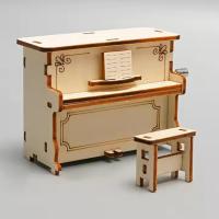 China Elementary School Educational Wooden Toy Hand Cranked Piano Wooden Musical Toy Piano for sale
