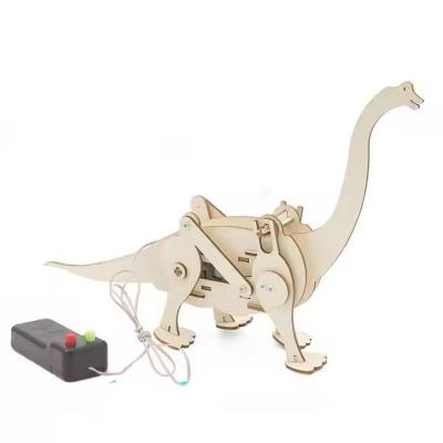 China Electric Dinosaur Puzzle Educational Wooden Toy Child Friendly Wooden Science Toys for sale