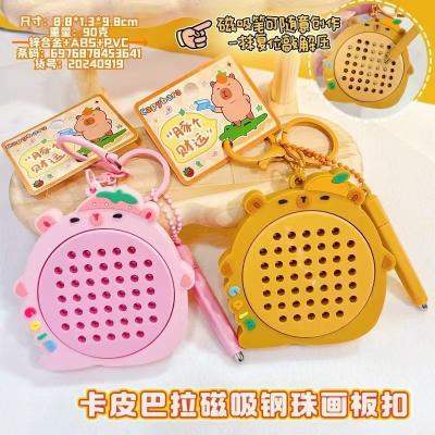 China Cute Cartoon Bag Toys Keychain Cat Decompression Steel Ball Keychain for sale