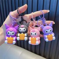 China Cartoon Kuromi 3D Soft PVC Keychain Rubber Wrist Beautiful And Stylish for sale