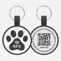 China Track Rubber Nfc Dog Tag Customized QR Code Pet Collar Tag Lightweight for sale