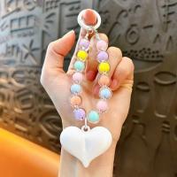 China Flower Beaded Phone Chain Strap Anti Slip Mobile Phone Charm Strap for sale