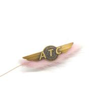 China Vintage Brooch Accessories Airline Pilot Wings Pin Handcrafted Bronze Aviation Jewelry for sale