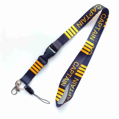 China High Visibility Custom Printed Lanyard 3M Reflective Stripes Quick Release Anti Slip Keyring for sale