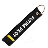 China Custom Pilot Keychain - Embroidered 'FUTURE PILOT' Design | Anti-Tarnish Metal Ring & UV-Resistant Threads | Military-Inspired Gifts for sale