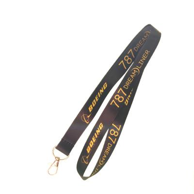 China Boeing 787 Dreamliner Custom Neck Lanyards With Secure Clasps Fade Resistant Printing for sale