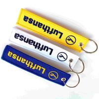 China Custom Lufthansa Embroidered Keychain | 10-Char Personalization & OEKO-TEX Certified Polyester | Global Shipping (DHL/EMS)​ for sale