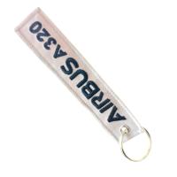 China ​Custom Airbus Keychain - Aviation-Themed Embroidered Gift with Durable Metal Ring & Eco Materials​ for sale