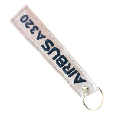 China ​Custom Airbus Keychain - Aviation-Themed Embroidered Gift with Durable Metal Ring & Eco Materials​ for sale